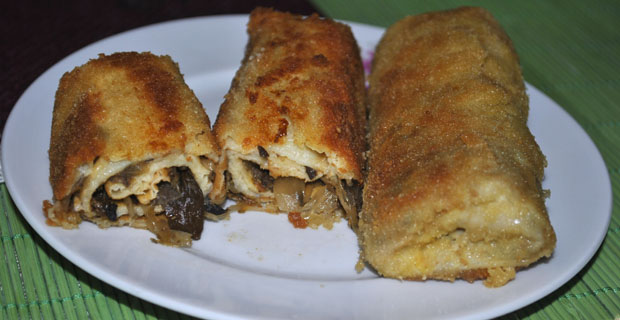 Krokiety z kapustą i grzybami